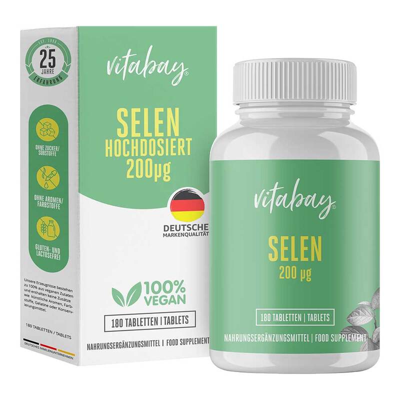Selen 200 µg hochdosiert + vegan Tabletten 180 St online bei Pharmeo kaufen